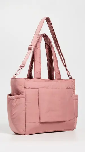 CALPAK Diaper Tote Bag With Laptop Sleeve - Peony