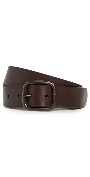 Madewell Centerbar Leather Belt - Dark Coffee