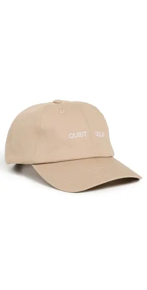 QUIET GOLF Wordmark Cap - Tan