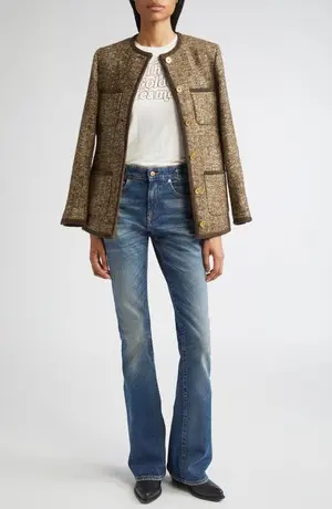 GOLDEN GOOSE Journey Boxy Tweed Jacket