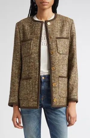 GOLDEN GOOSE Journey Boxy Tweed Jacket
