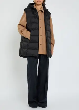 Max Mara Lodola Quilted Shell Gilet - Black