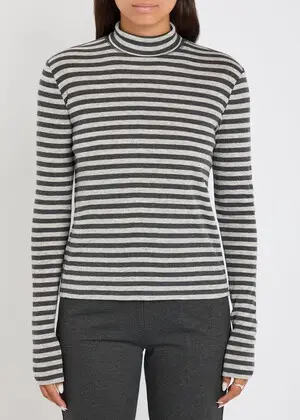 Max Mara Striped Jersey Top