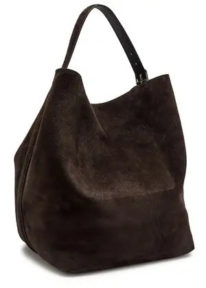 TOTEME Belted Suede Tote - Brown