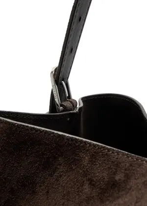 TOTEME Belted Suede Tote - Brown