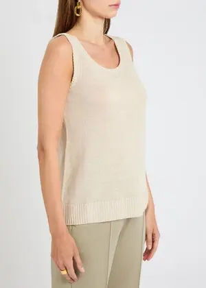 Max Mara Baccano Linen-knit Tank