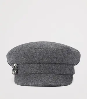 ROGER VIVIER Virgin Wool-cashmere Baseball Cap
