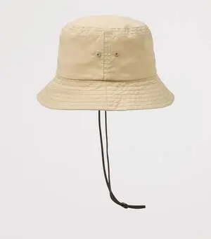 MIKI HOUSE Cotton Bucket Hat With Bear Motif
