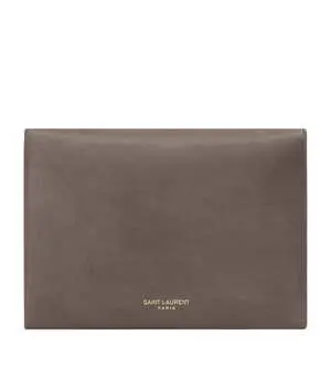 Saint Laurent Letter Passport Holder - Grey