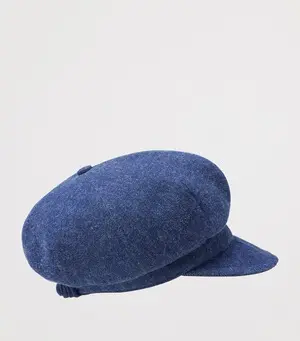 MIKI HOUSE Denim Embroidered Cap