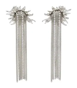 ALEXANDER MCQUEEN Embellished Sunflower Fringed Earrings