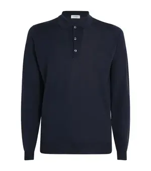 John Smedley Extra Fine Merino Long-sleeve Herbie Polo Shirt
