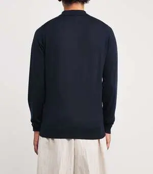 John Smedley Extra Fine Merino Long-sleeve Herbie Polo Shirt