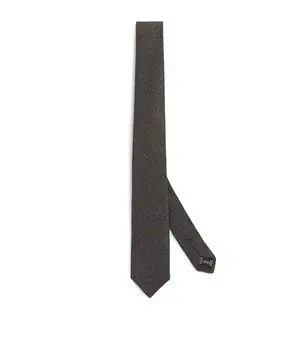Giorgio Armani Silk-cashmere Neck Tie - Brown