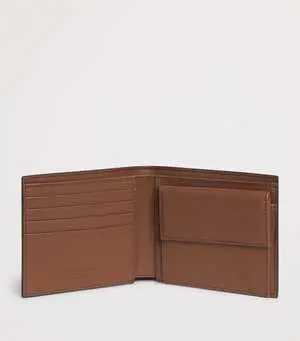 Giorgio Armani Calf Leather Embossed Bifold Wallet