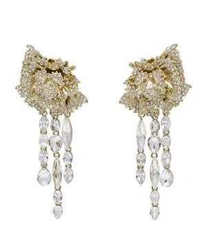 ALEXANDER MCQUEEN Embellished Carnation Drop Earrings