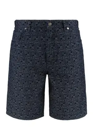 Fendi Cotton Bermuda Shorts - Blue