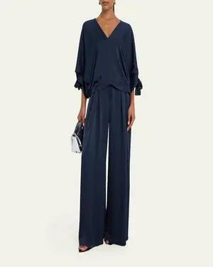 Ramy Brook Oscar Wide-leg Satin Pants