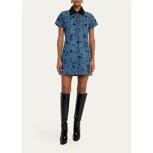 Ramy Brook Rita Embellished Denim Mini Dress