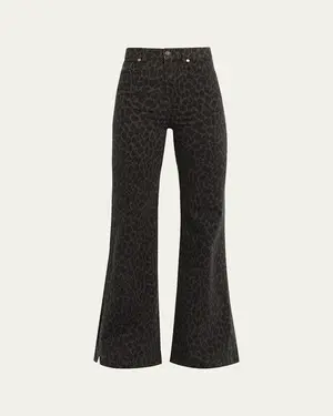 Ramy Brook Tyra Printed Wide-leg Jeans