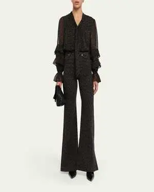 Ramy Brook Tyra Printed Wide-leg Jeans