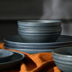 STONE + LAIN Elio Stoneware 24-piece Dinnerware Set