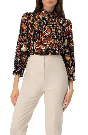 IVONNE Printed Long Sleeve Shirt