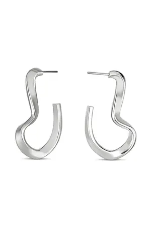 NABS AND BABS Sahab Hoop Earrings - Silver