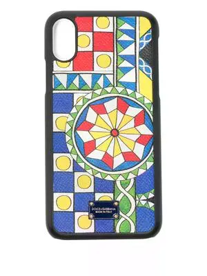 Dolce & Gabbana Geometric-pattern Iphone X Case - Black