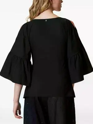 TWINSET Flounce-sleeve Poplin Shirt