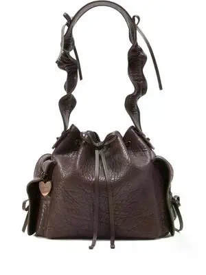 Acne Studios Textured Leather Shoulder Bag - Brown
