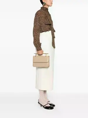 M2malletier Leather Clutch With Top Handle