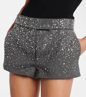 Alex Perry Low-rise Crystal-embellished Micro Shorts