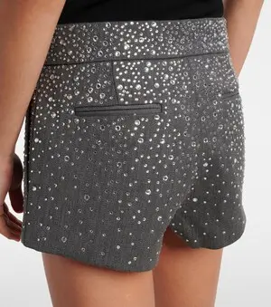 Alex Perry Low-rise Crystal-embellished Micro Shorts