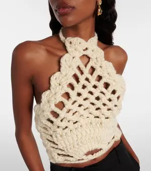 Magda Butrym Crochet Halterneck Top
