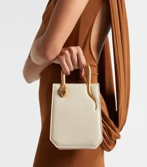 BVLGARI Serpentine Small Leather Top-handle Bag