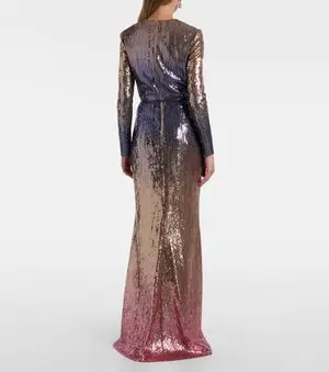 Elie Saab Ombré Sequined Gown - Multicoloured