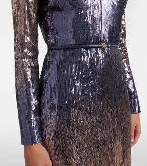 Elie Saab Ombré Sequined Gown - Multicoloured