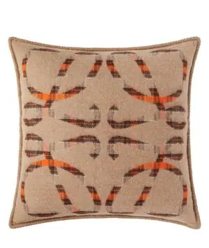 Loewe Anagram Wool And Cashmere Cushion - Beige
