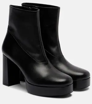 Staud Jodie Leather Platform Ankle Boots