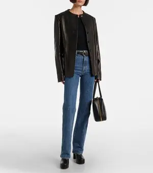 Staud Jodie Leather Platform Ankle Boots