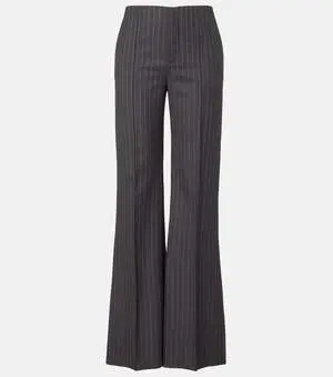 Chloé Pinstriped Virgin Wool Wide-leg Trousers