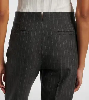 Chloé Pinstriped Virgin Wool Wide-leg Trousers