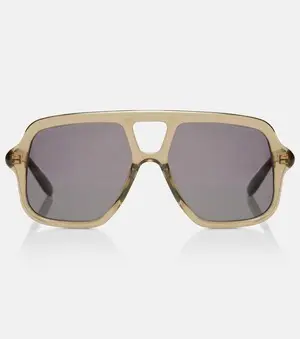 Loewe Logo Aviator Sunglasses - Green