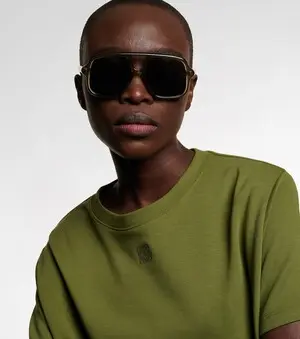 Loewe Logo Aviator Sunglasses - Green