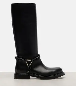 Bottega Veneta James Leather Knee-high Boots - Black