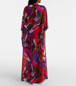 Emilio Pucci Orchidee Cotton Maxi Dress