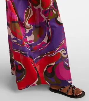 Emilio Pucci Orchidee Cotton Maxi Dress