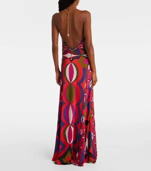 Emilio Pucci Iride Embellished Silk Twill Top