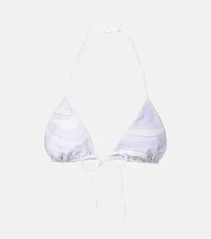 Emilio Pucci Marmo Bikini Top - Purple